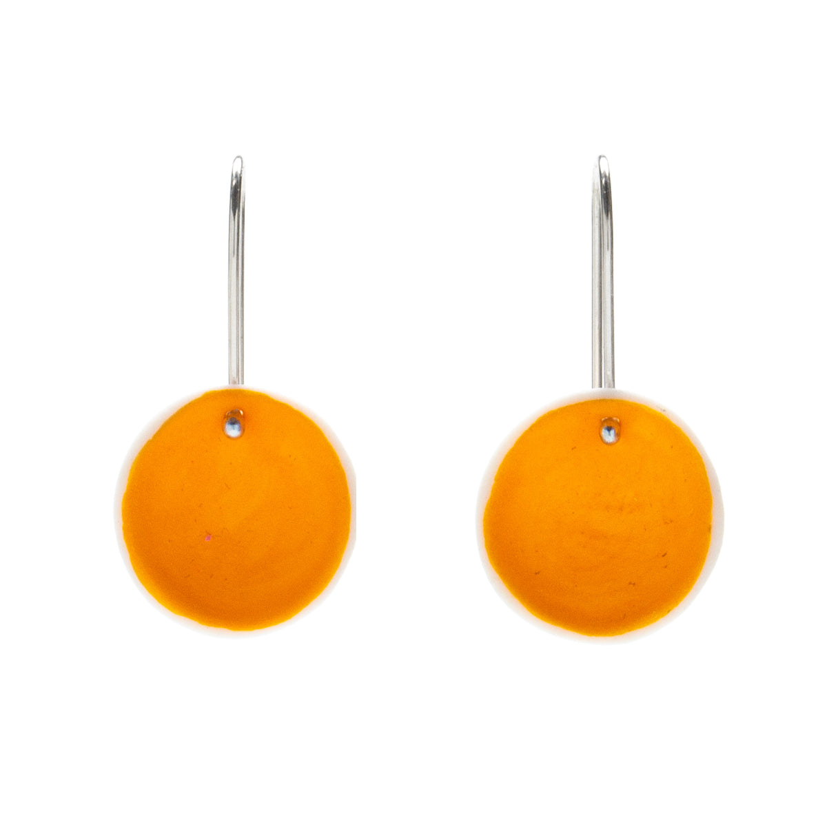 Tangerine Porcelain Medium Pod Earrings – Danaca Design Gallery